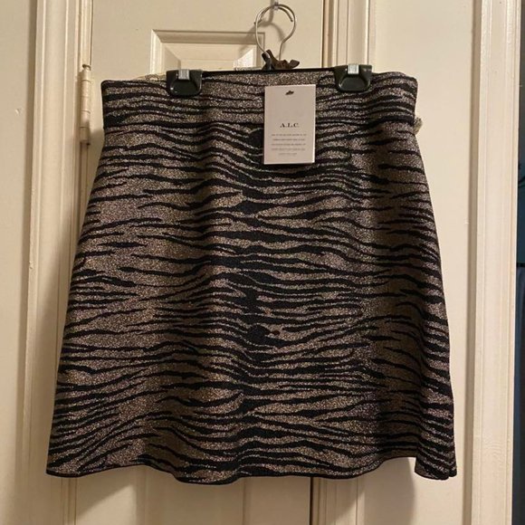 A.L.C. | Skirts | Alc Metallic Tiger Aline Skirt | Poshmark